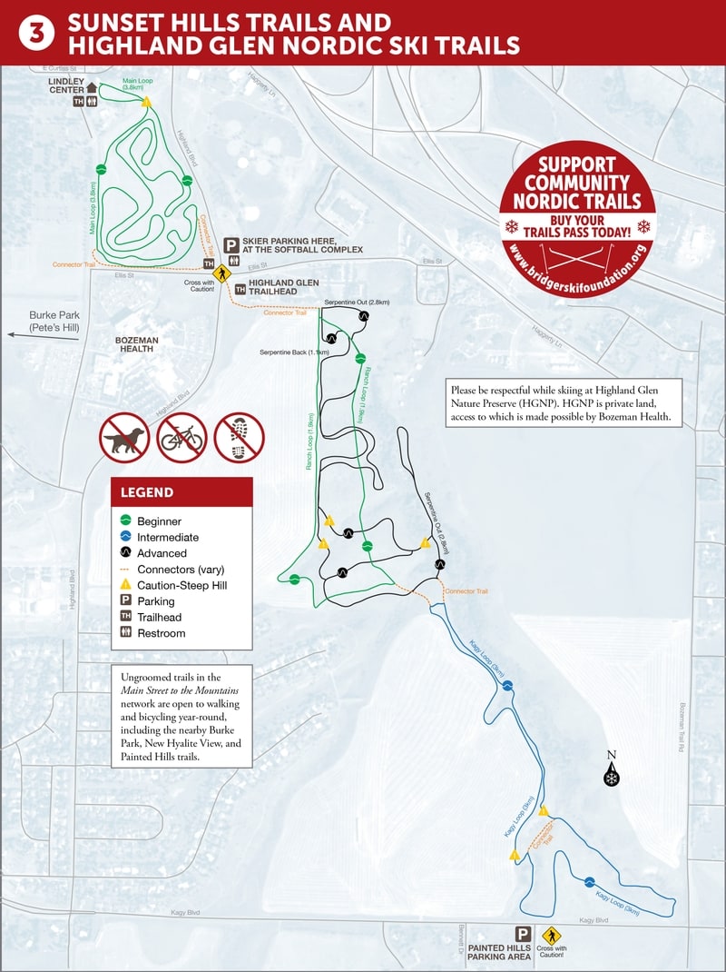 Bozeman Community Nordic Trails Maps