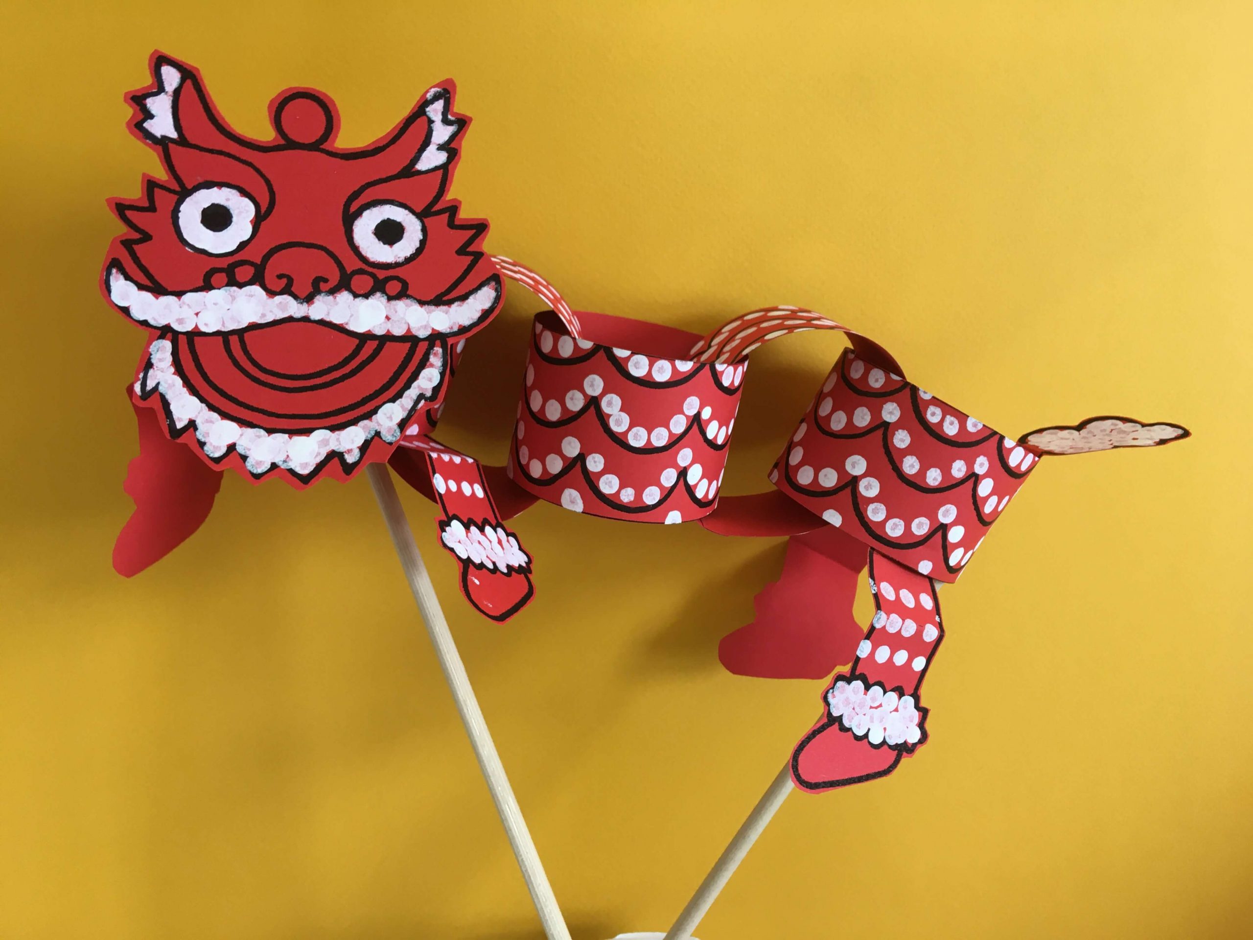 Explore Museum Sandbox Activities - Make A Lion Dance Puppet
