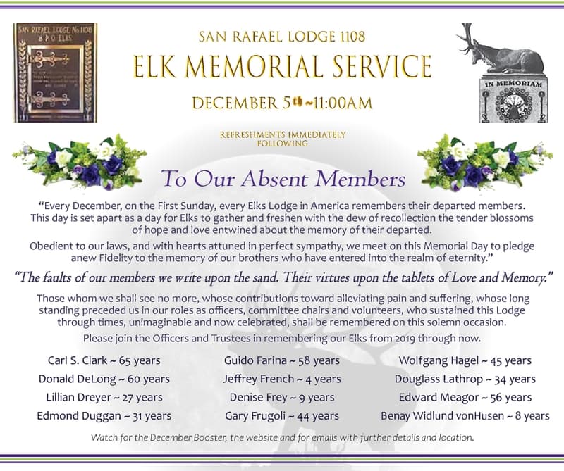 Elks Memorial Service