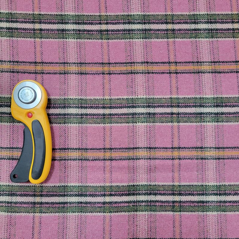 Berry & Sage Tartan Poly Wool Mix