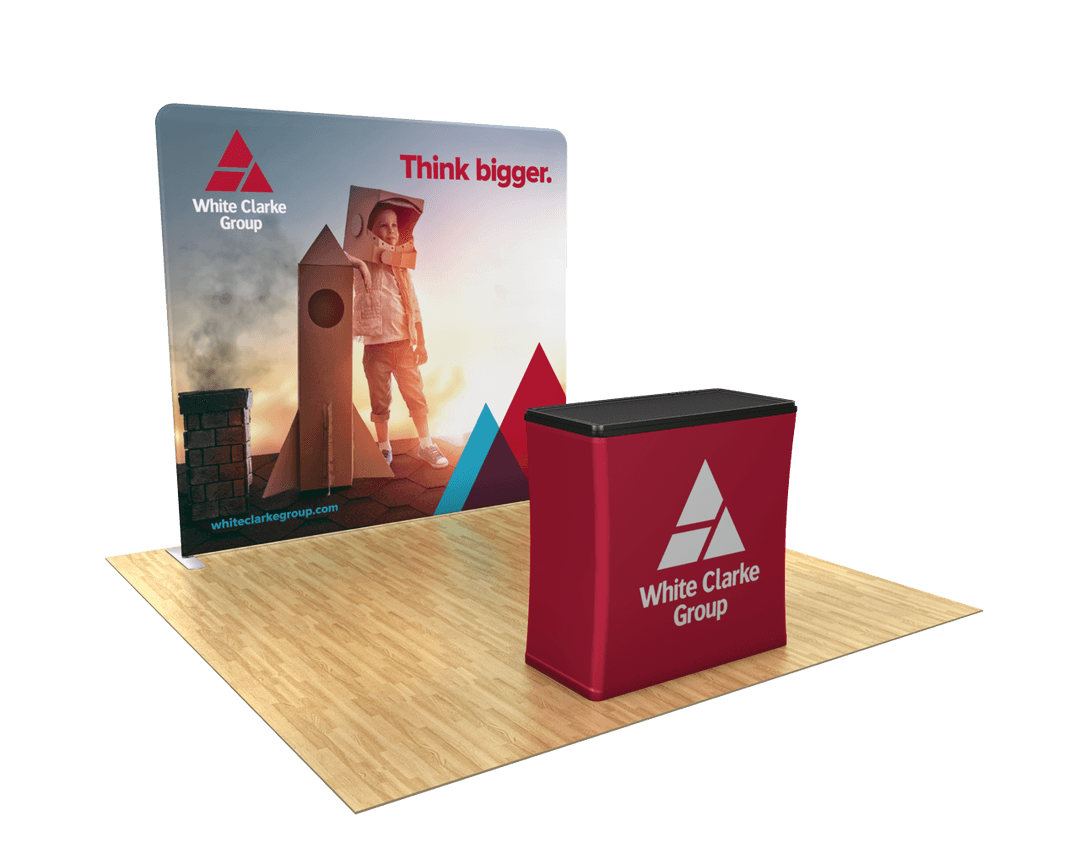 Waveline Flat 8ft Trade Show Display Kit | Exhibit Booth | MODdisplays