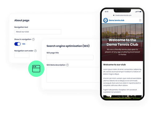 Clubspark: Features