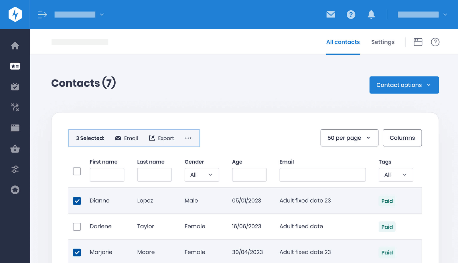 Clubspark: Features