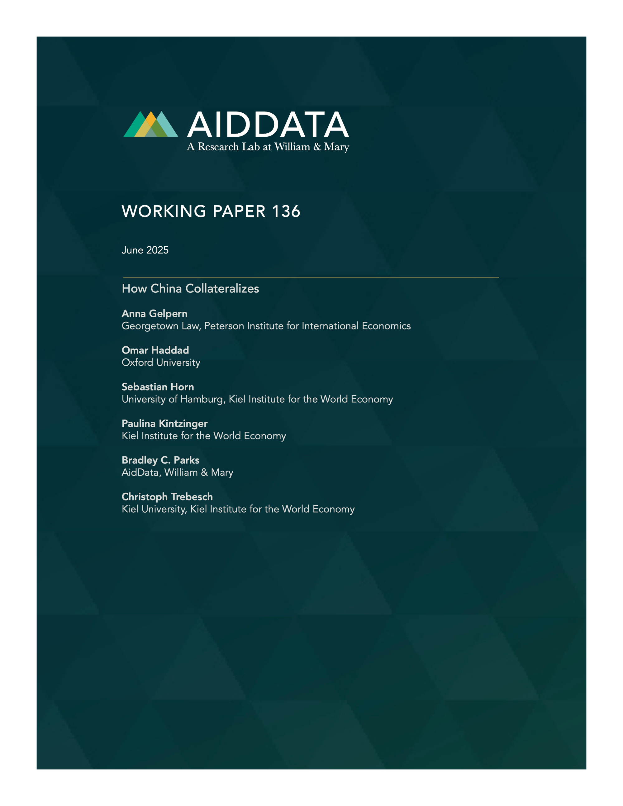 AidData | How China Collateralizes Dataset, Version 1.0