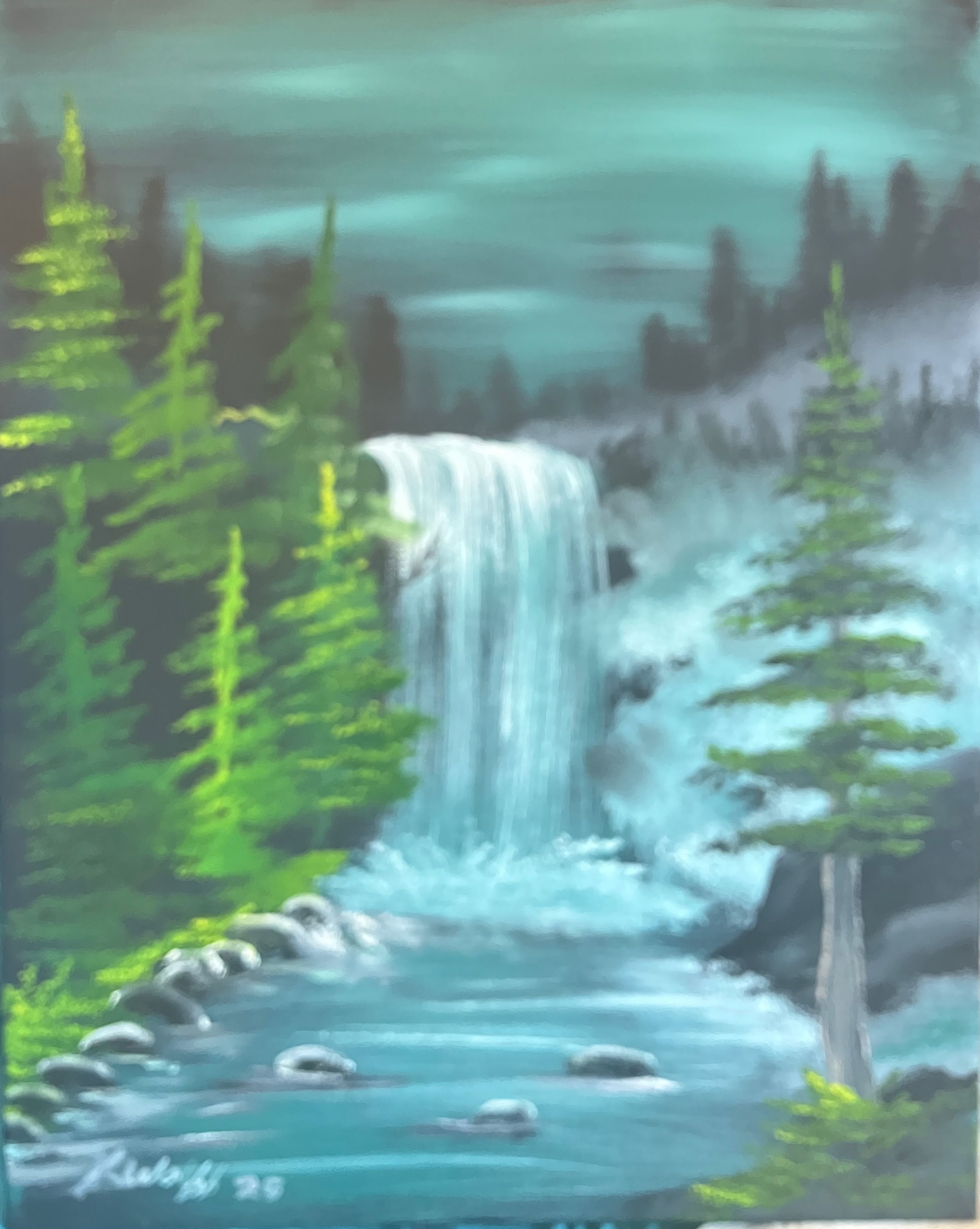 Bob Ross Inspired Paint & Sip “Emerald Waterfall”