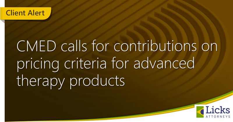 Licks Attorneys - CMED calls for contributions on pricing criteria for ...