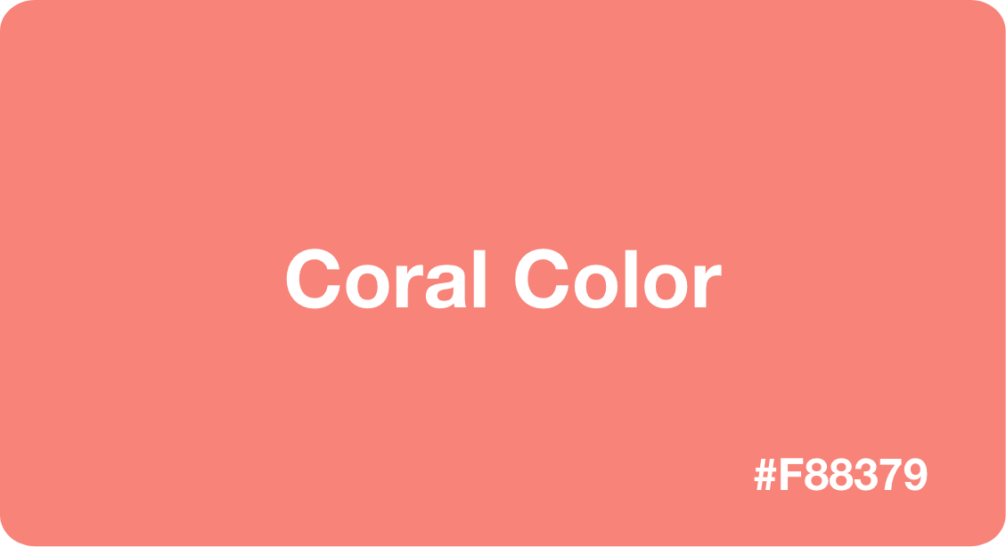 Coral Colar (#f88379): Color Codes & Palettes