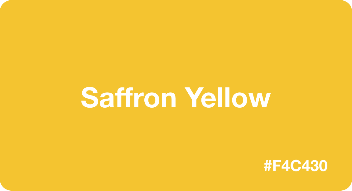 Saffron Yellow (#f4c430): Color Codes & Palettes
