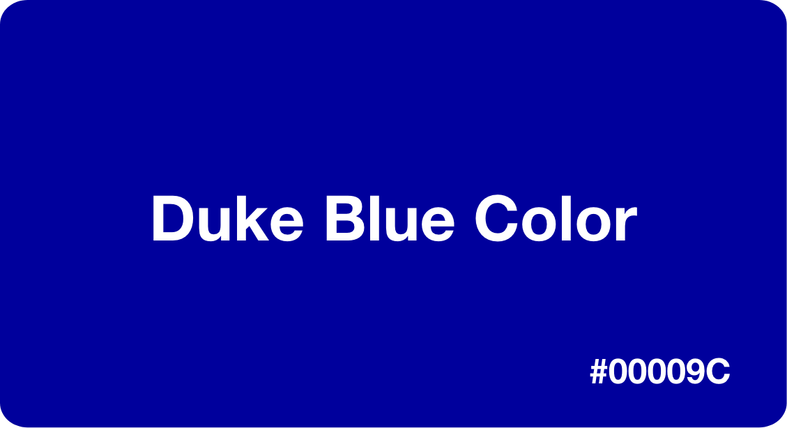 Duke Blue (#00009c): Color Codes & Palettes