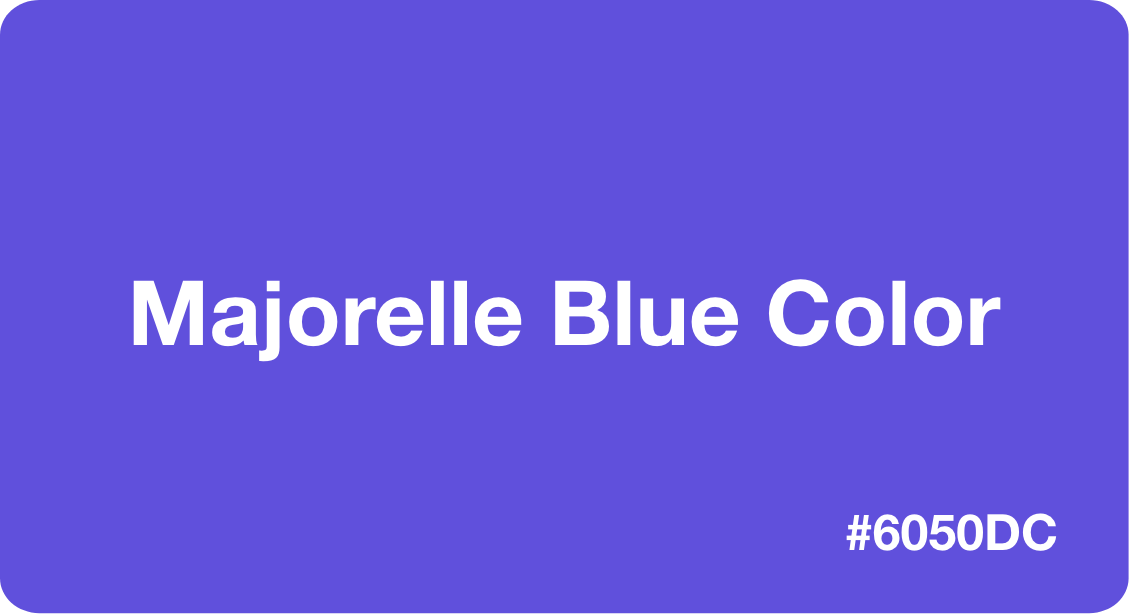 Majorelle Blue (#6050dc): Color Codes & Palettes