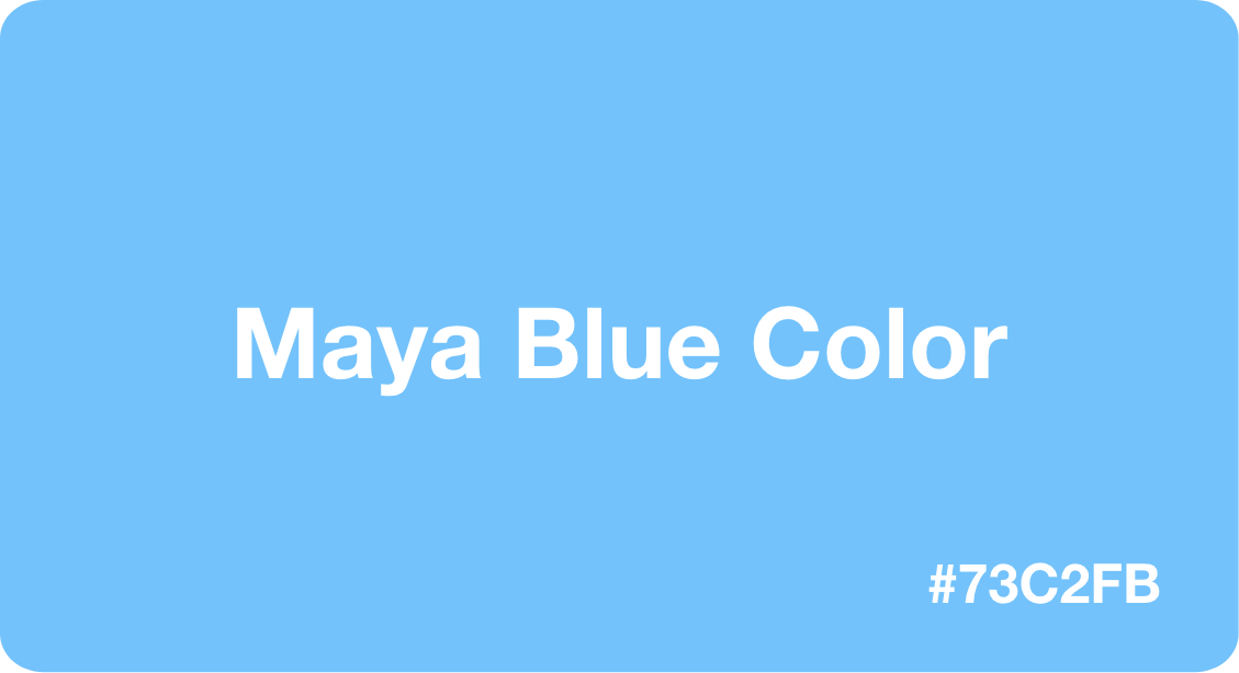Maya Blue (#73c2fb): Color Codes & Palettes