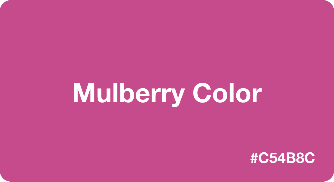 Mulberry Color (#c54b8c): Color Codes & Palettes
