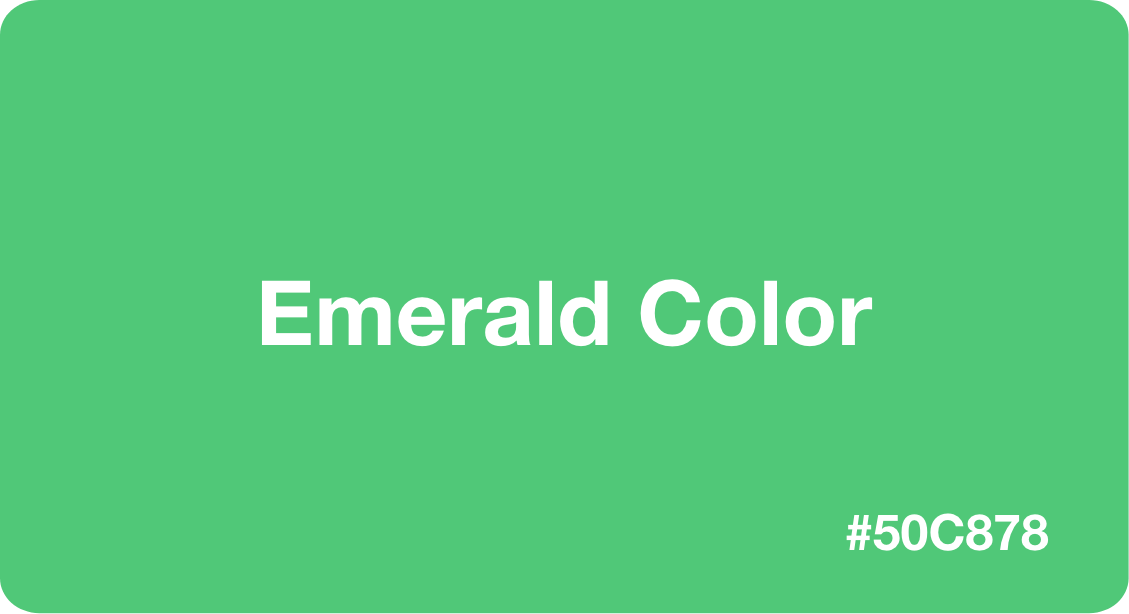 Emerald Green (#50c878): Color Codes & Palettes!
