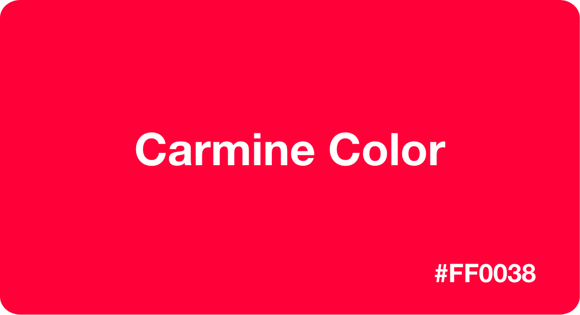 Carmine Color (#ff0038): Color Codes & Palettes