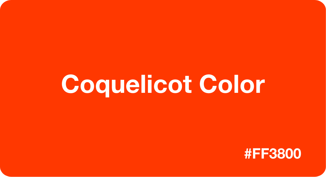 Coquelicot Color (#ff3800): Color Codes & Palettes