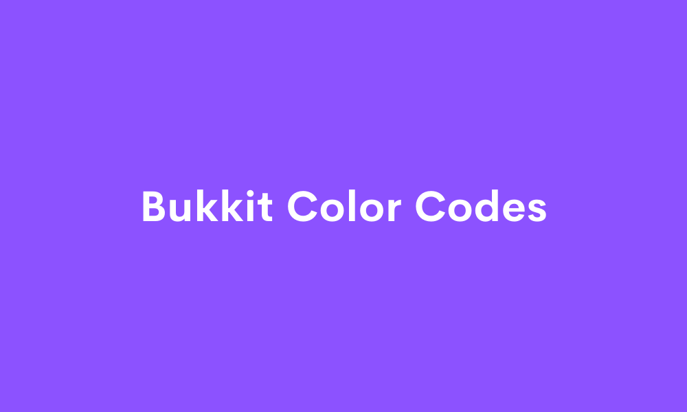 Bukkit Color Codes: Copy & Paste