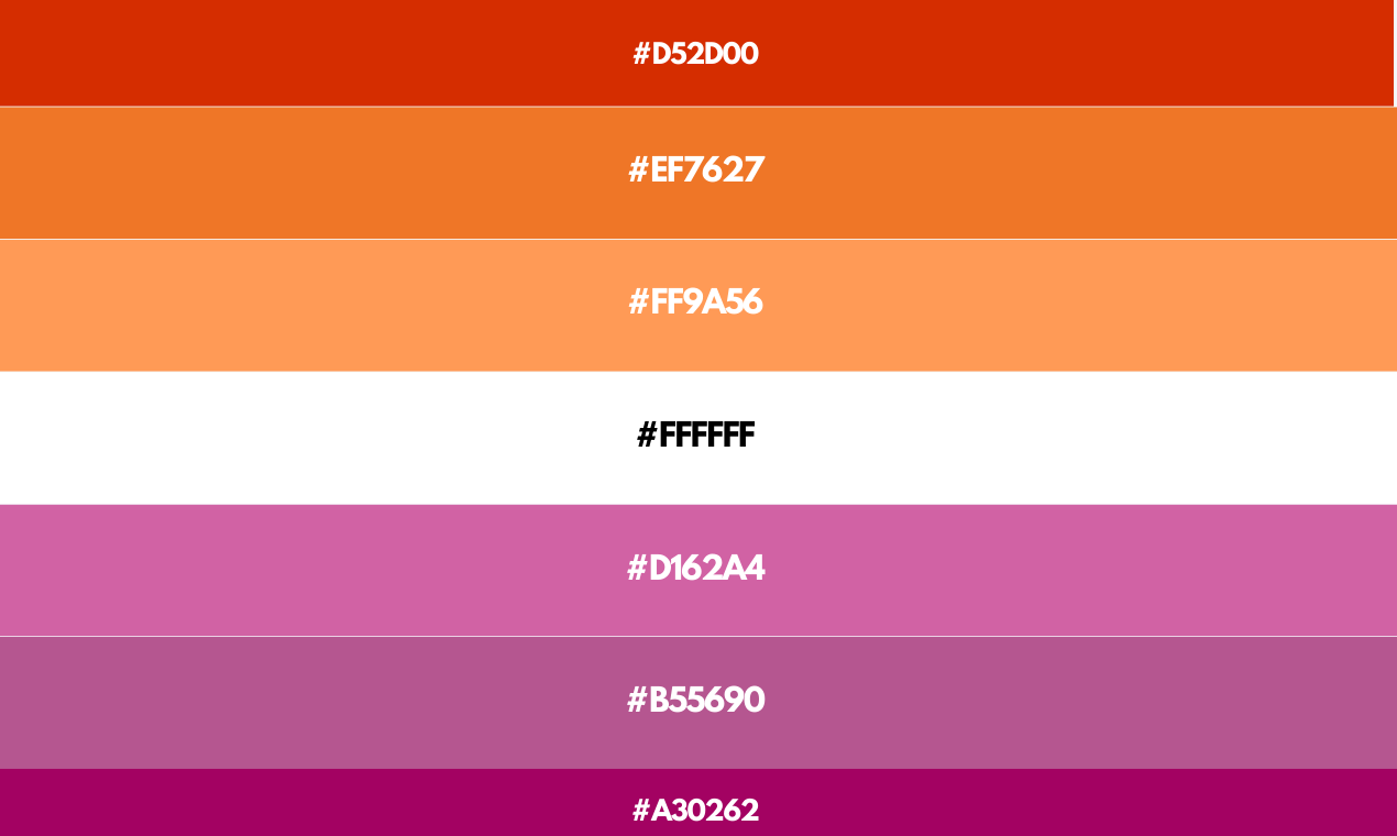 Lesbian Flag Colors: HEX Codes & Meanings