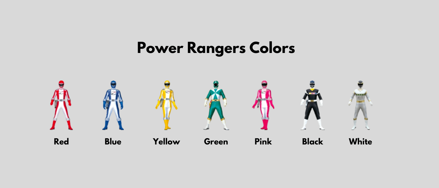 12 Power Rangers Colors Explained - Eggradients.com