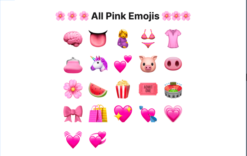 +20 Pink Emojis & Meanings (Copy & Paste) - Eggradients.com