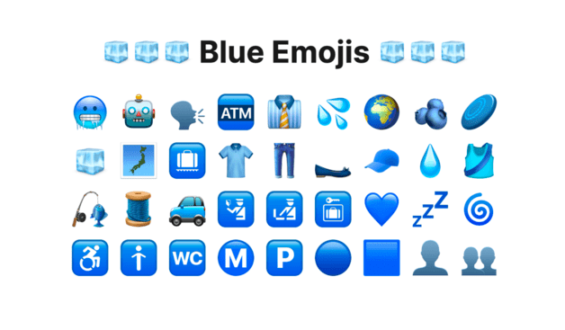 +30 Blue Emojis Meanings Explained (Copy & Paste) - Eggradients.com