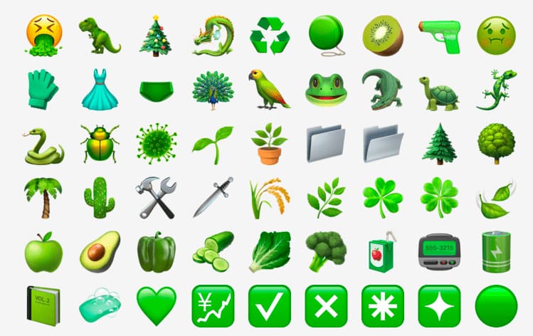 +40 Green Emojis Meanings Explained (Copy & Paste) - Eggradients.com