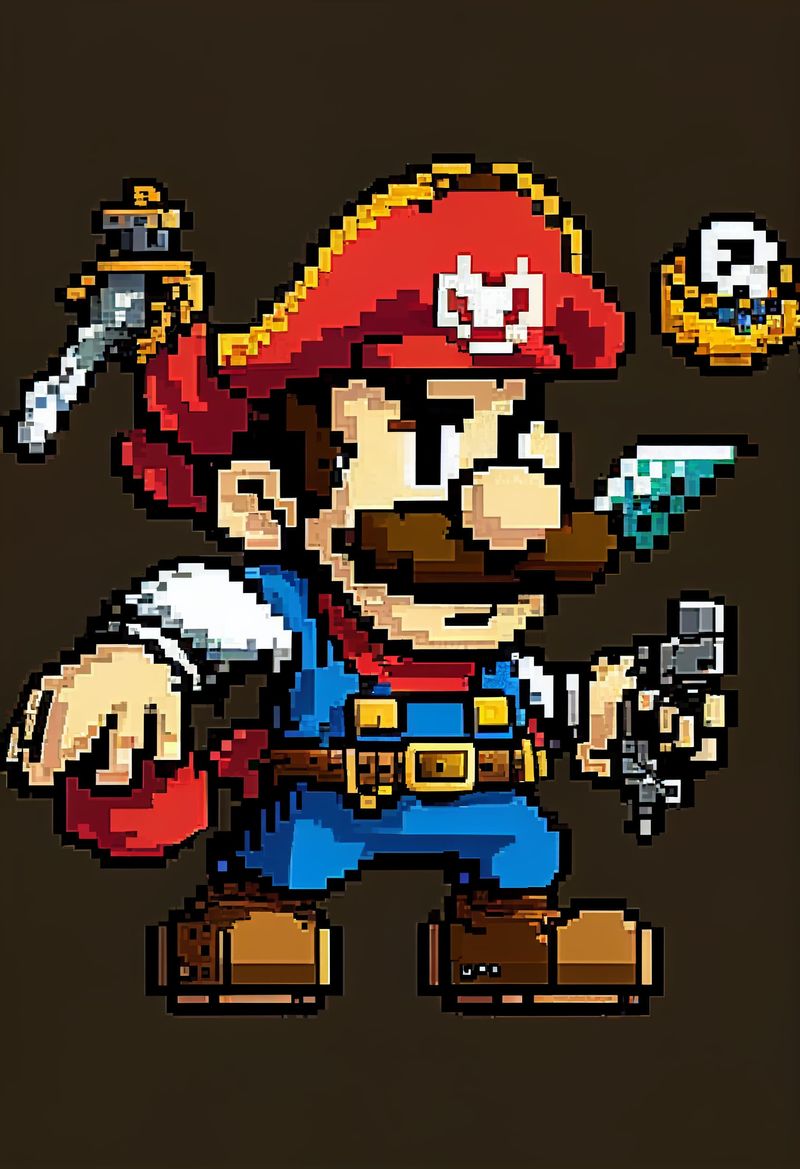 +60 Super Mario Pixel Art: High-Resolution Free Images - Eggradients.com