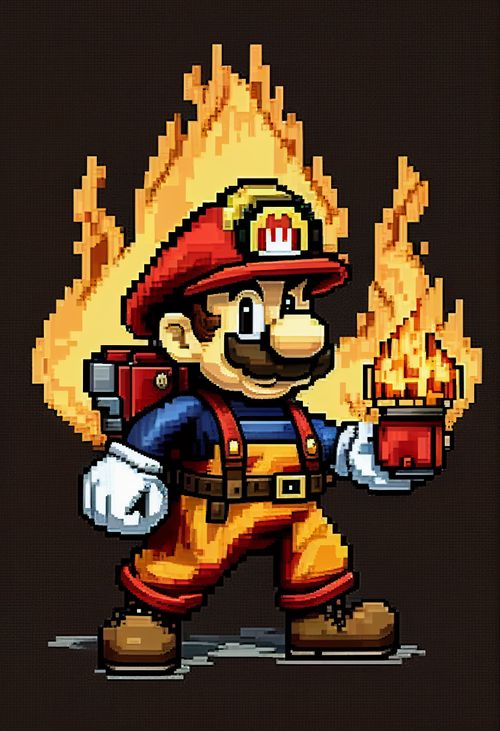 +60 Super Mario Pixel Art: High-Resolution Free Images - Eggradients.com