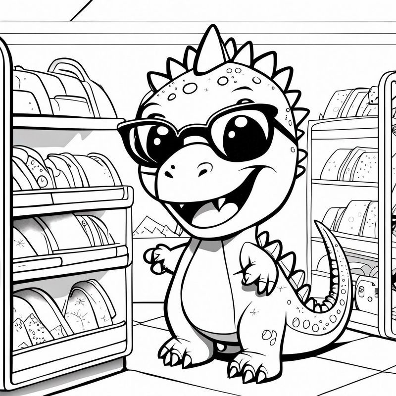 +50 Printable Dinosaur Coloring Pages: Discover Kawaii Dinosaurs ...