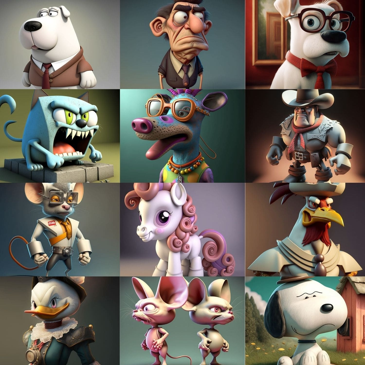 +15 White Cartoon Characters Explained - Eggradients.com