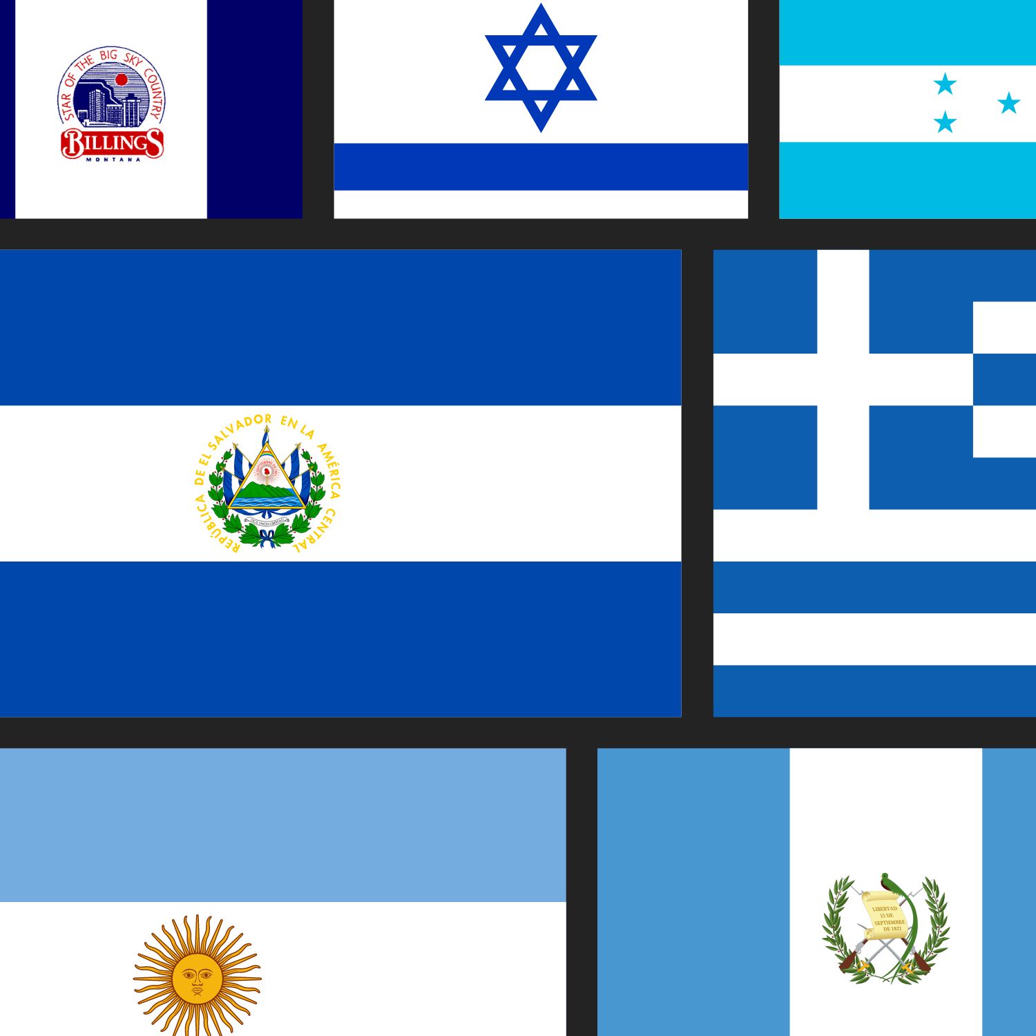 Blue White Blue Flag: +5 Country Flags - Eggradients.com