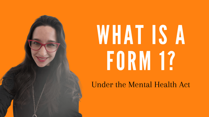 What is a Form 3 under the Ontario Mental Health Act?