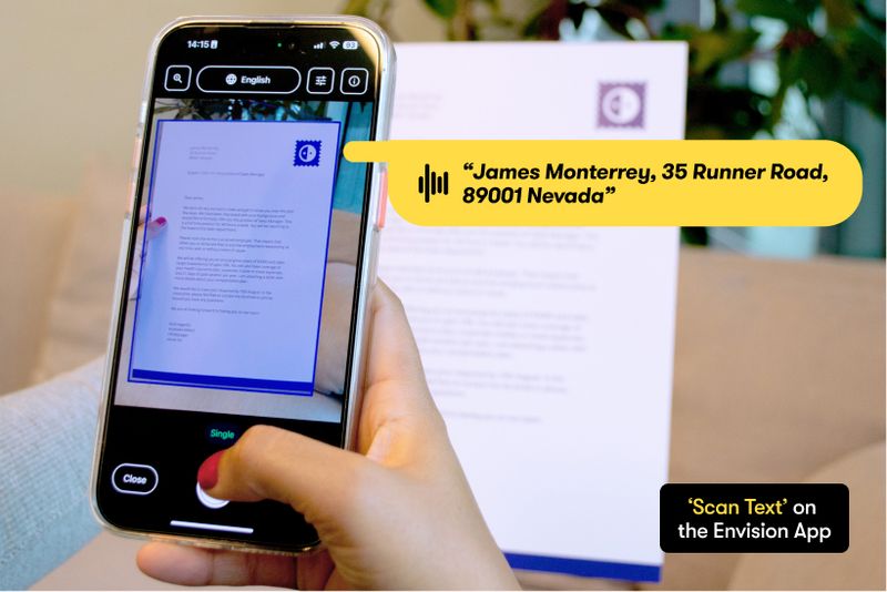 Envision App - OCR that speaks out the visual world
