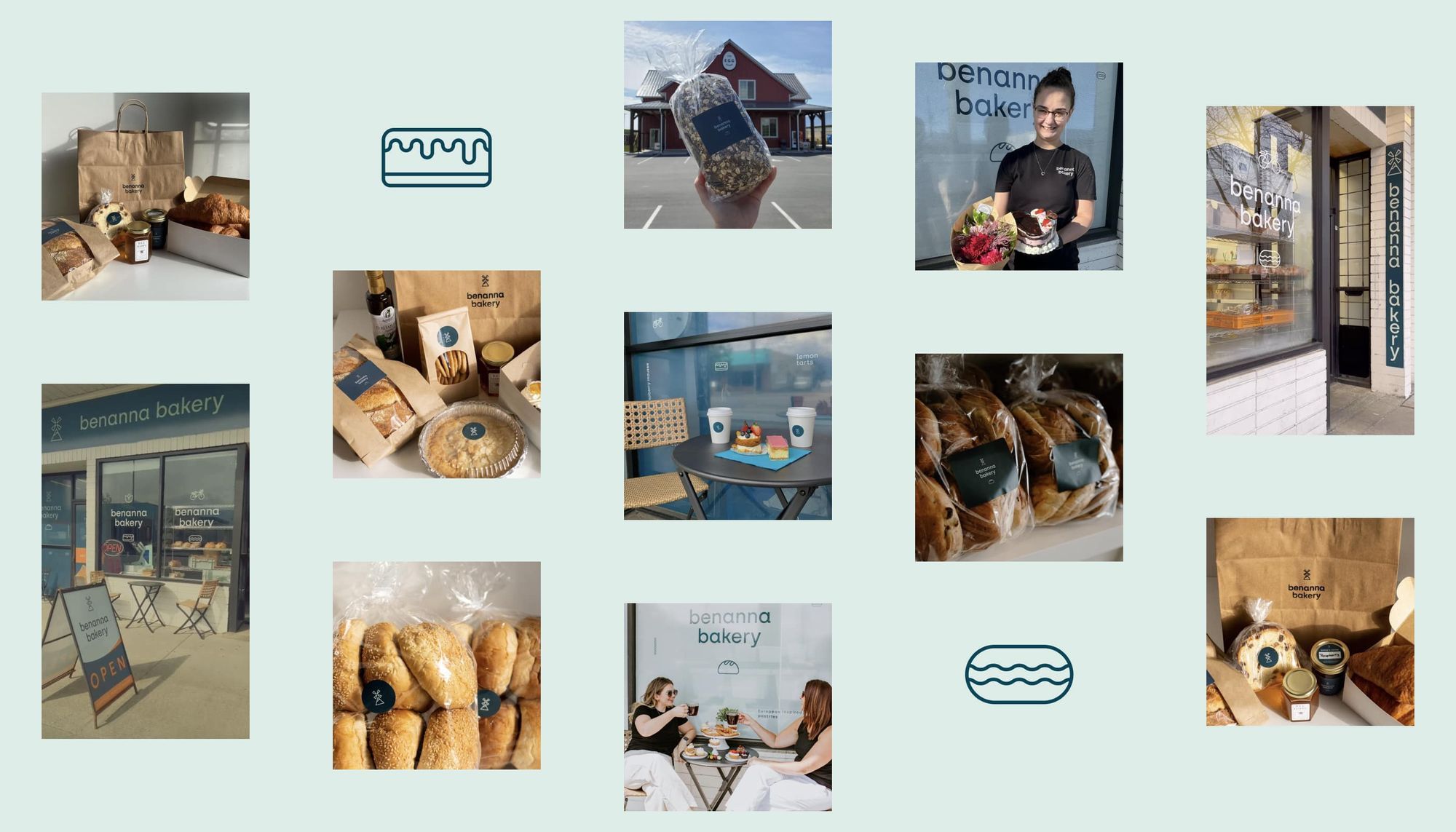 Benanna Bakery – Visual Identity, pattern design, iconography