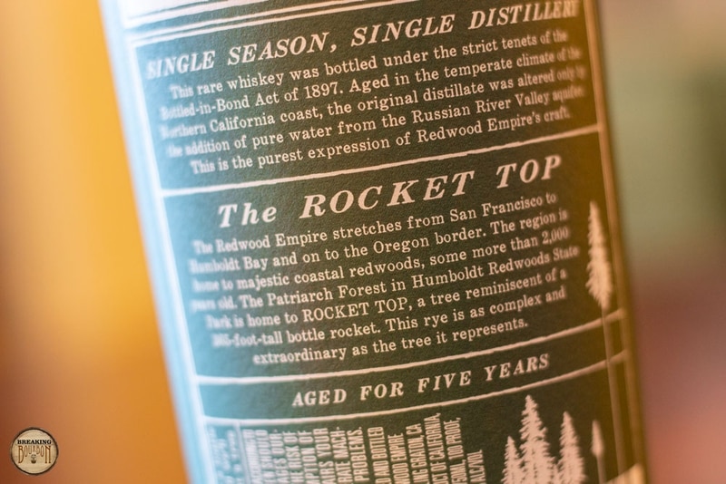 Redwood Empire Rocket Top Bottled In Bond Rye Review | Breaking Bourbon