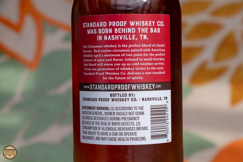 Standard Proof Whiskey Co. Cinnamon Spiced Whiskey Review | Breaking ...