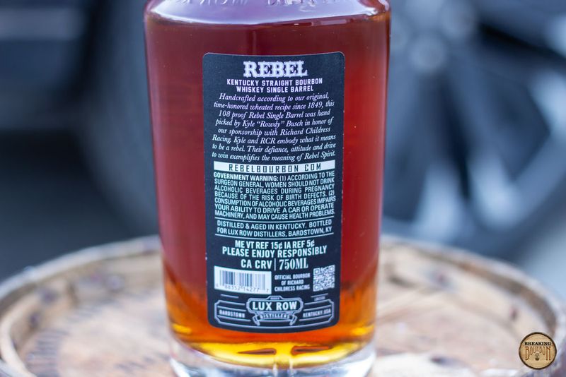 Rebel Kyle Busch 108 Single Barrel Bourbon Review | Breaking Bourbon