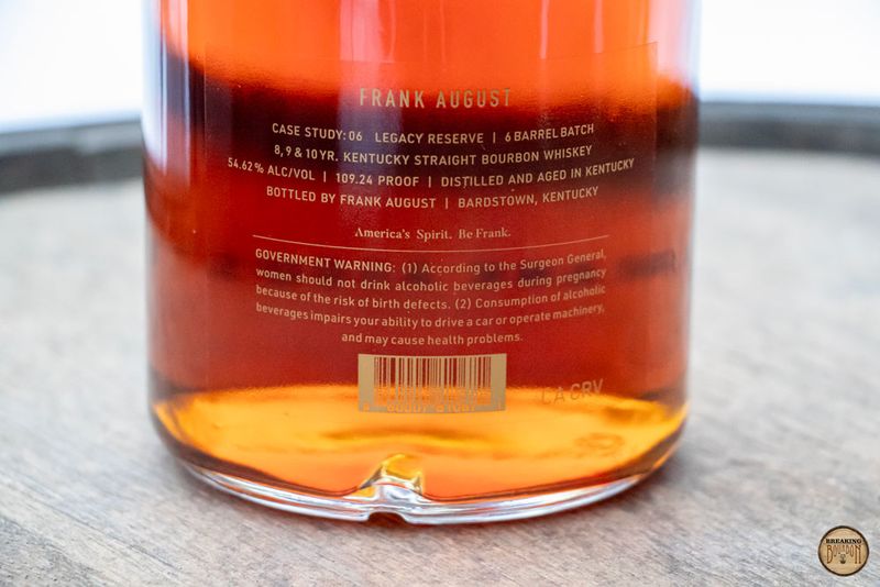 Frank August Case Study: 06 Legacy Reserve Review | Breaking Bourbon