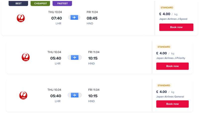 JAL Cargo Schedules, Rates, Booking & Tracking