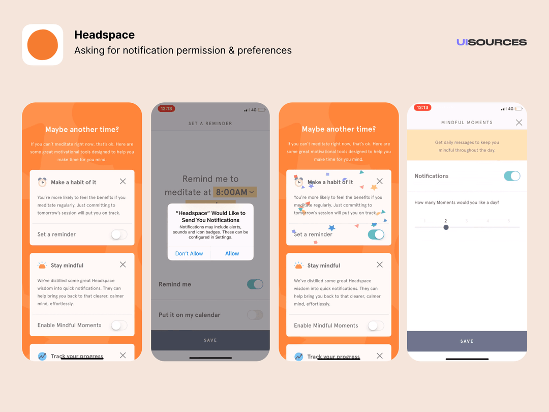 Headspace - Content Screens Screenshots | UI Sources