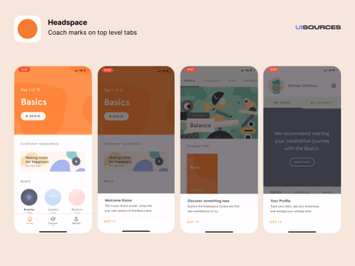 Headspace - Content Screens Screenshots | UI Sources