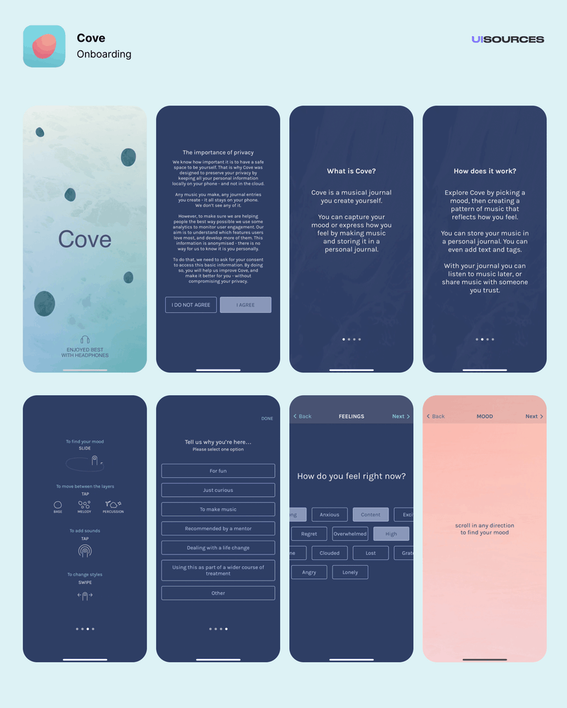 Cove App - Express yourself with music | UI Sources