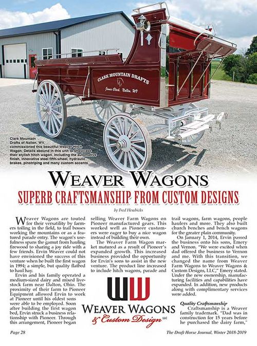 Weaver Wagons - Custom Wagon Builder in Dalton, OH