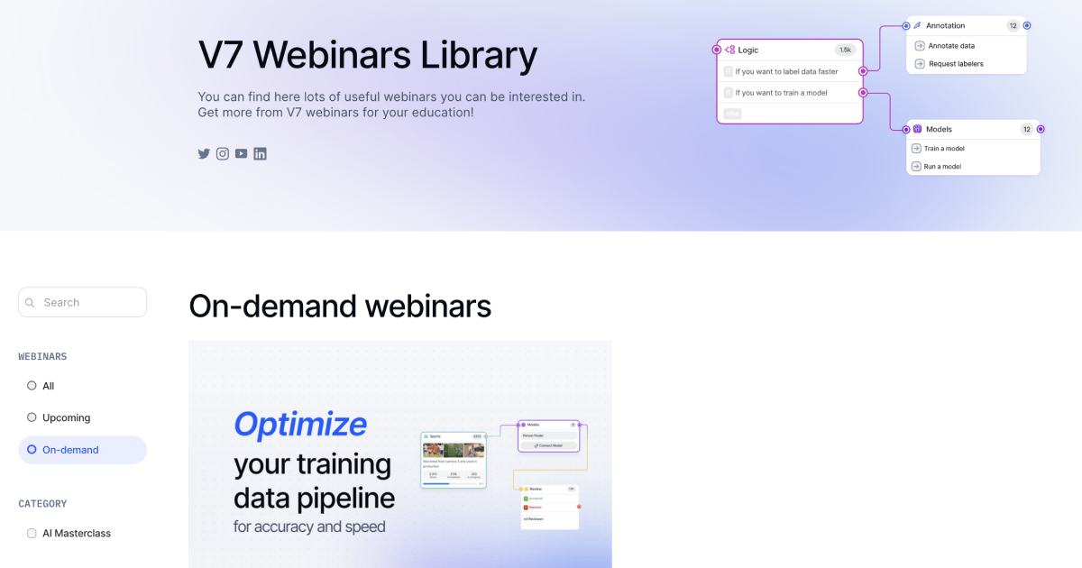 V7 Webinars Library