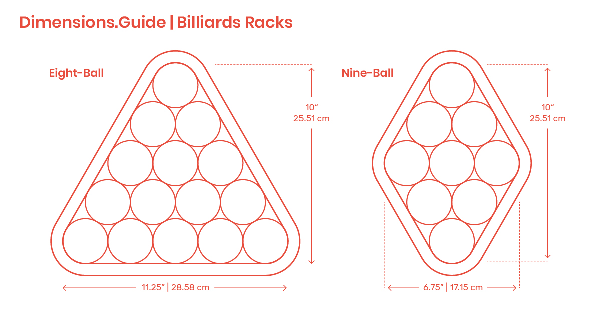 Billiards Racks Dimensions & Drawings | Dimensions.com