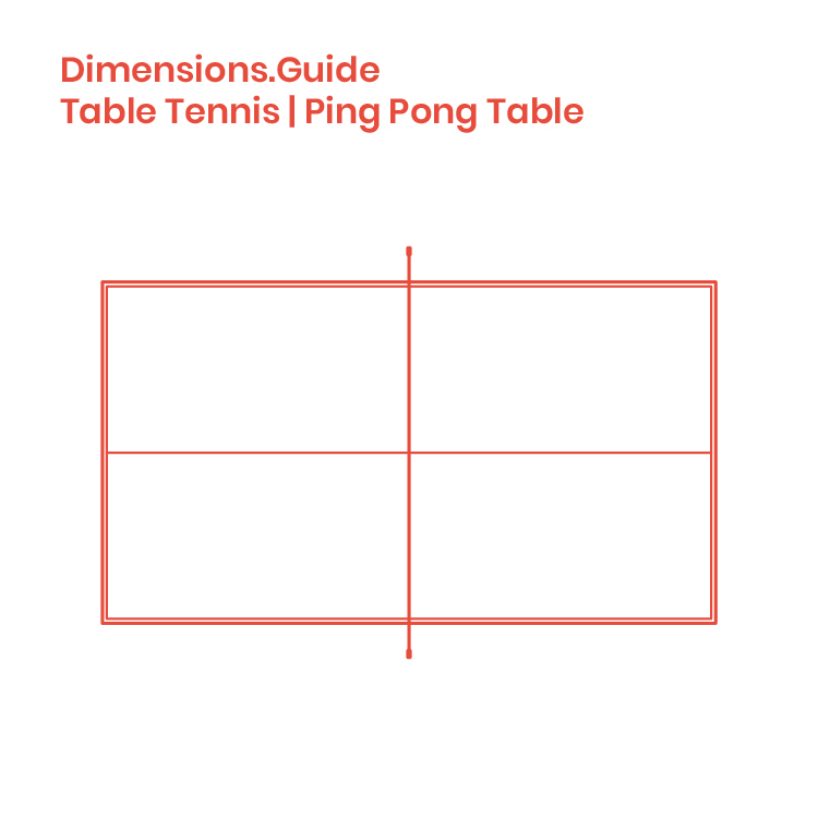 Table Tennis Tables Dimensions & Drawings | Dimensions.com
