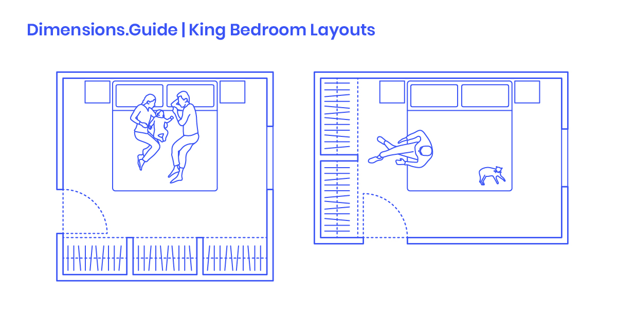 King Bedroom Layouts Dimensions & Drawings | Dimensions.com