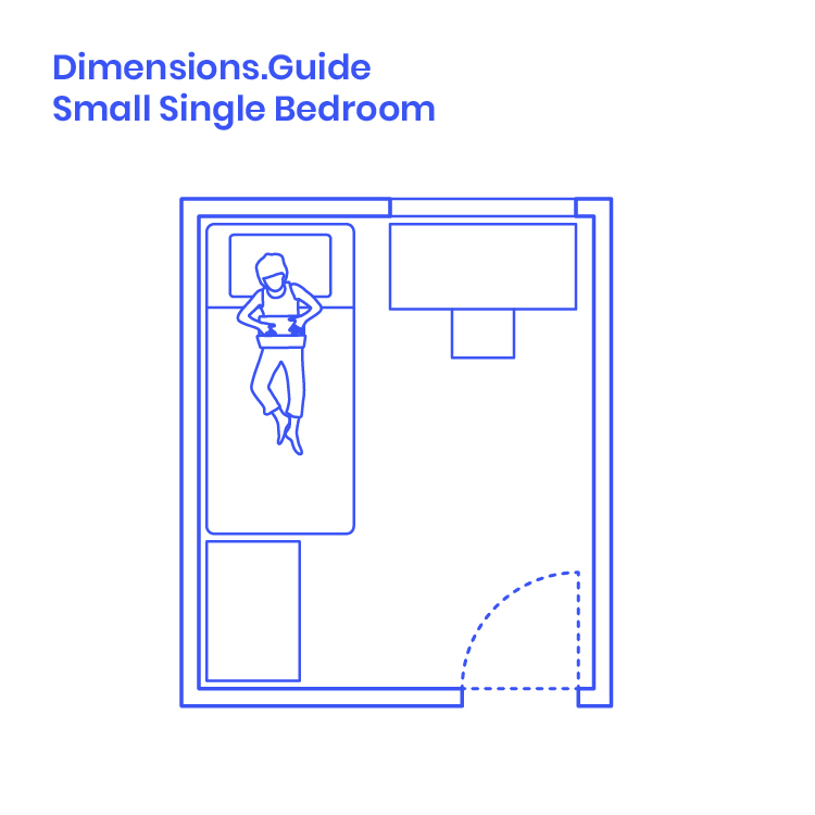Small Single Bedroom Layouts Dimensions & Drawings | Dimensions.com