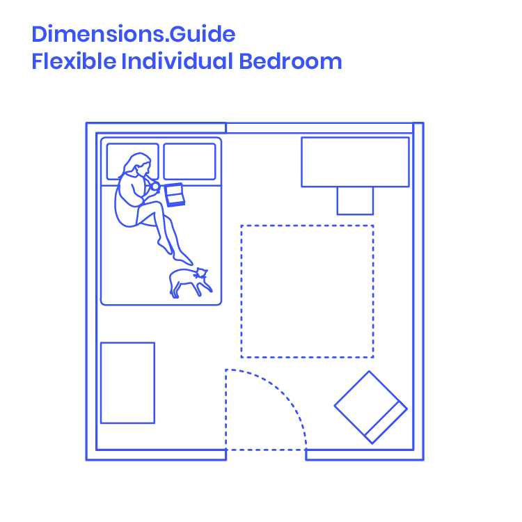 Flexible Individual Bedroom Layouts Dimensions & Drawings | Dimensions.com