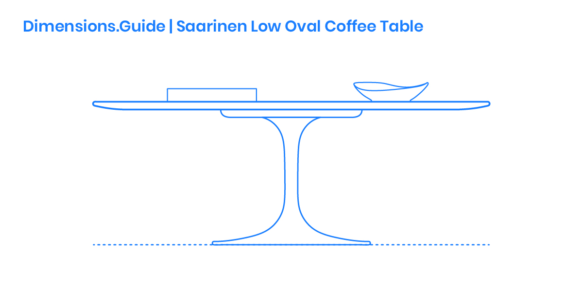 Saarinen Low Oval Coffee Table Dimensions & Drawings | Dimensions.com