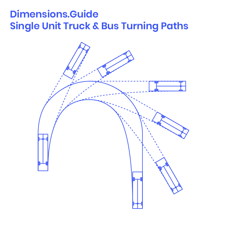 Single-Unit Truck | Bus - 20' WB Dimensions & Drawings | Dimensions.com